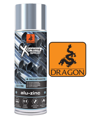 AEROZOL - Emalia antykorozyjna DRAGON alu-cynk 400 ml E-verto